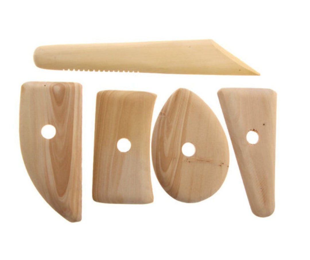 Wood Ribs - 5 Pcs Set for Sculpting and Shaping Pottery, Ceramics, and ...
