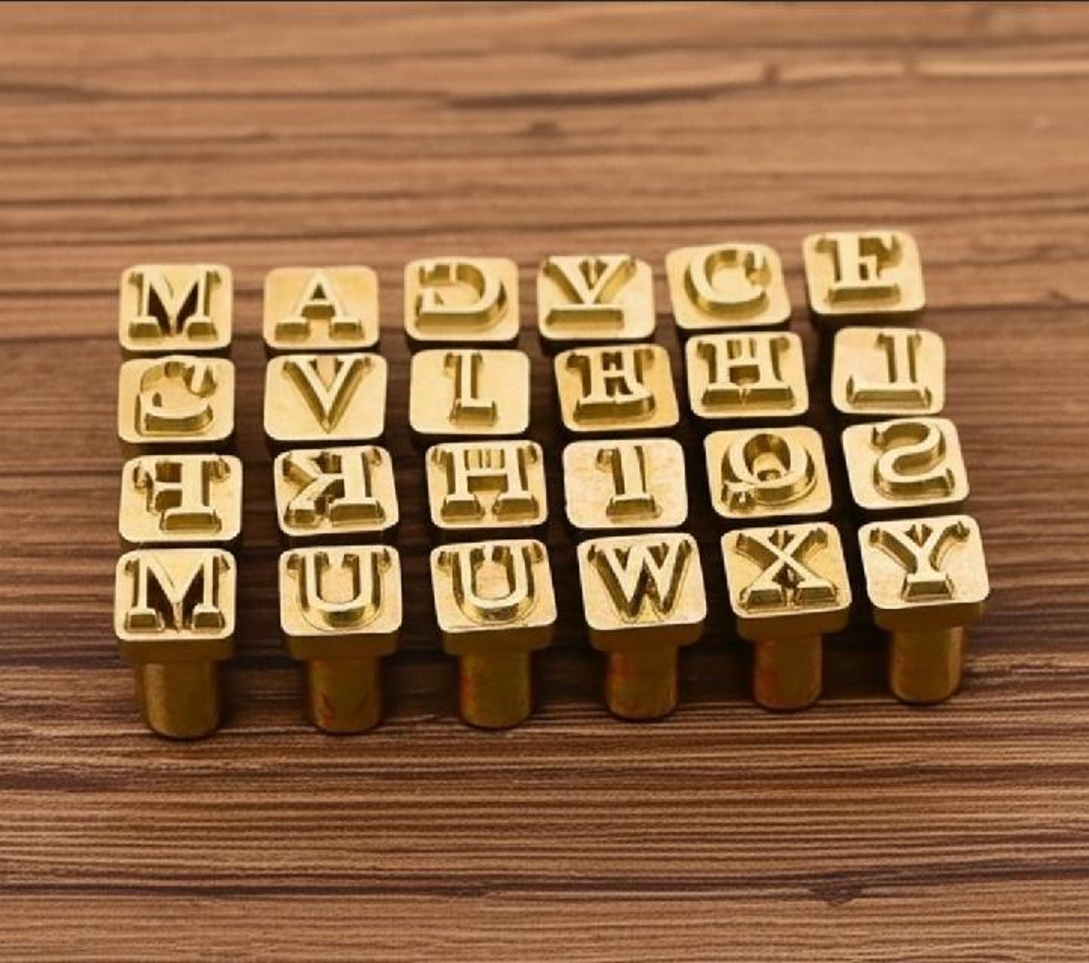 27 Pcs Letter Stamp Alphabet Punch Set Leather Craft Imprinted Metal ...