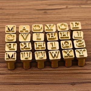 27 Pcs Letter Stamp Alphabet Punch Set Leather Craft Imprinted Metal ...