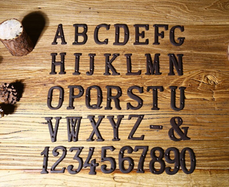 Black Metal Letters Modern House Numbers Metal Numbers - Etsy