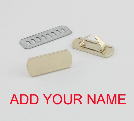 Personalized Purse Bag Label Gold Metal Blank Rectangle Tags - Etsy