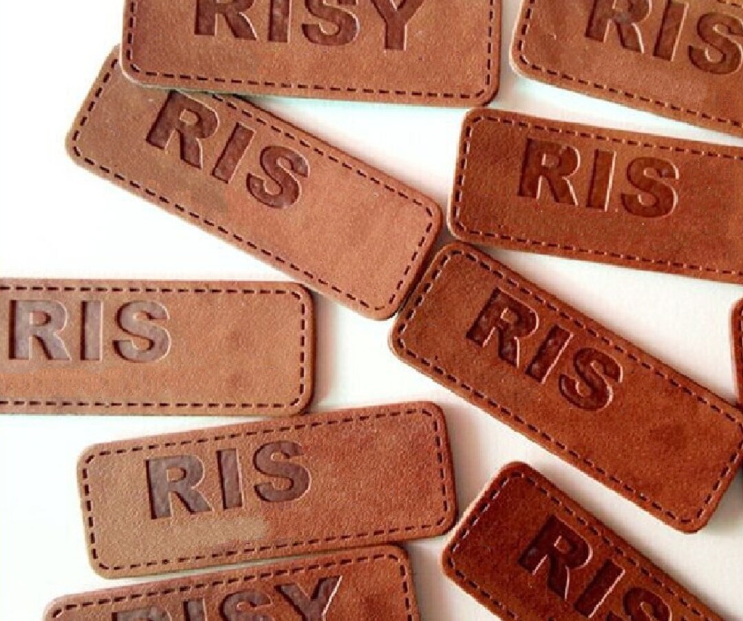 500 Custom Leather Patch Personalized Patch Leather Patch for Hats Engraved Leather Patch With ...