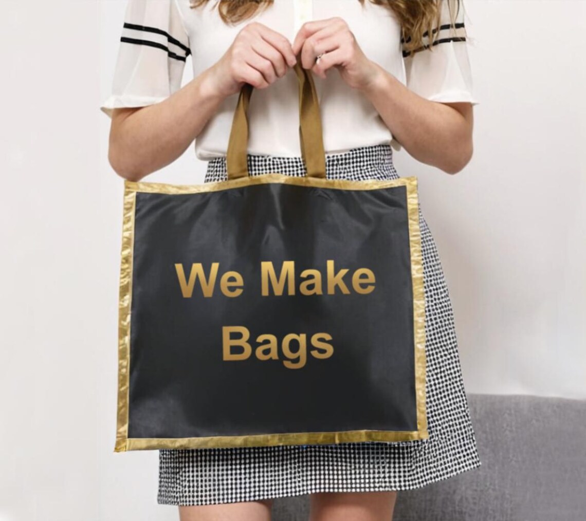 100 Pcs Custom Shopping Bags With Logo for Boutique - Personalized ...