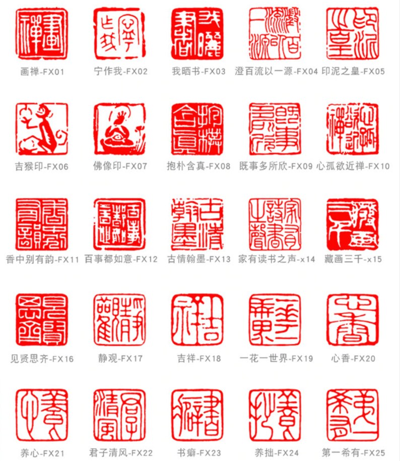 Custom Japanese Hanko Chop Round Square Black Japanese Name - Etsy