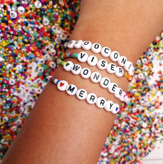 DIY Beads Kit Beading Alphabet Letters for Name Bracelets | Etsy