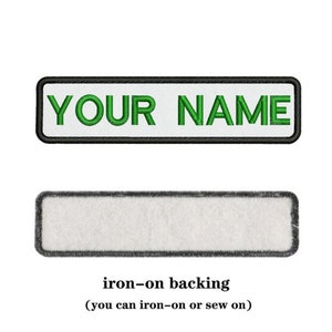 Personalized Name Patch Custom Embroidered Rectangle Name Patch Sew on ...
