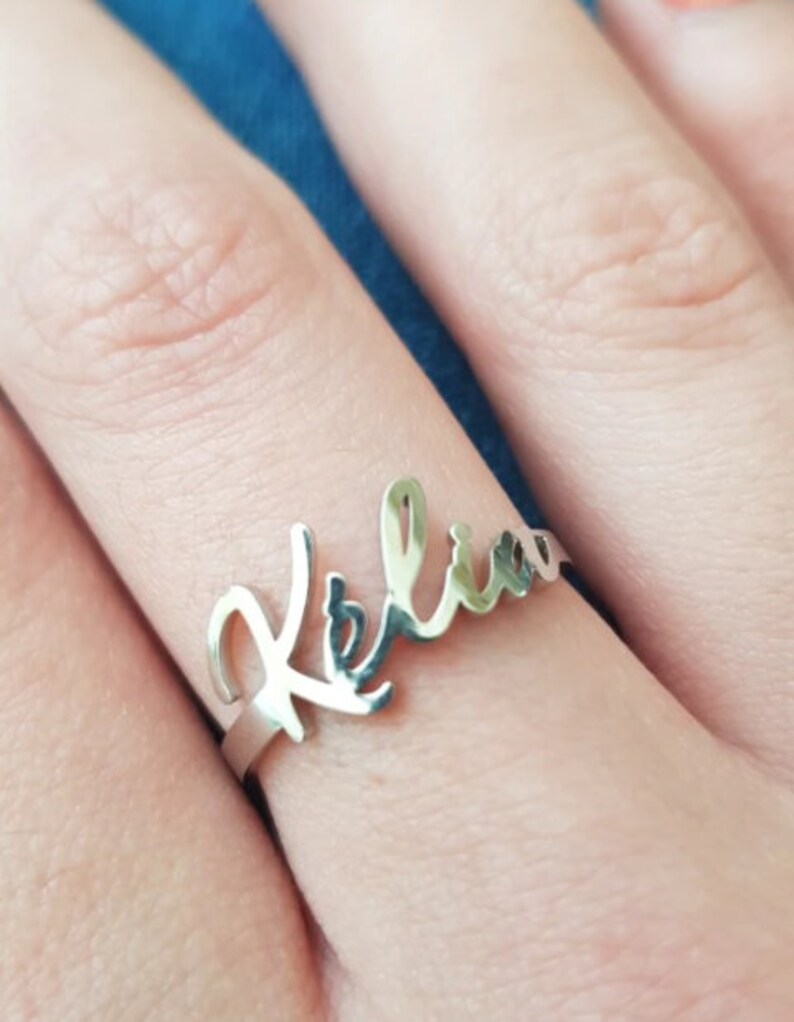 Custom Two Name Ring Double Name Personalized Name Ring - Etsy