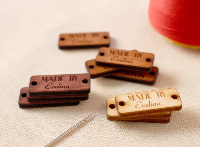 Custom Wooden Tags for Handmade Items Personalized Wooden | Etsy