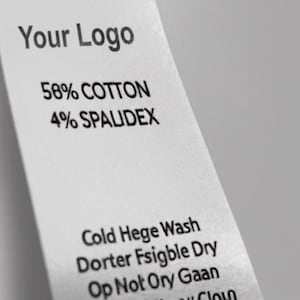 1000 Custom Clothing Labels - Washing Instructions Fabric Sew in Sew on ...
