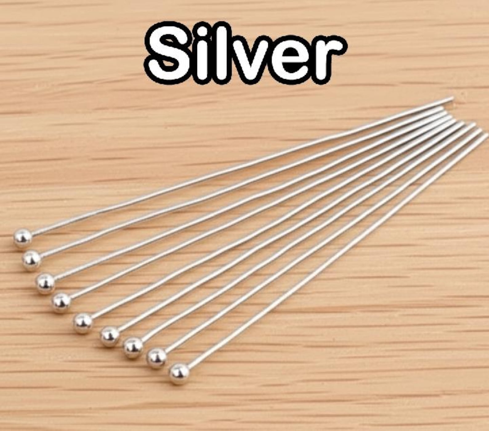 200 Ball Head Pins - Gold Silver Bonze Black - Jewelry Findings - Gold ...