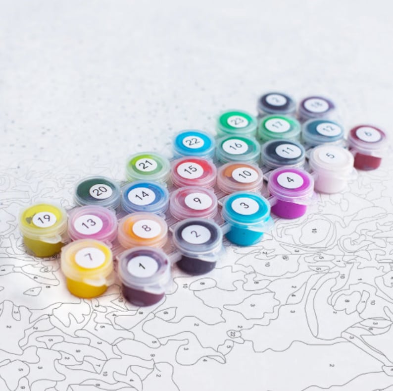 Custom Paint by Number Kit Personalized Photo Paint by - Etsy