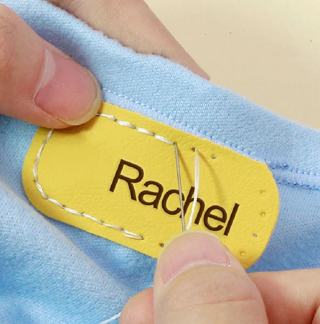 Custom Leather Tags, Personalized Clothing Labels, Kids Name Tag ...