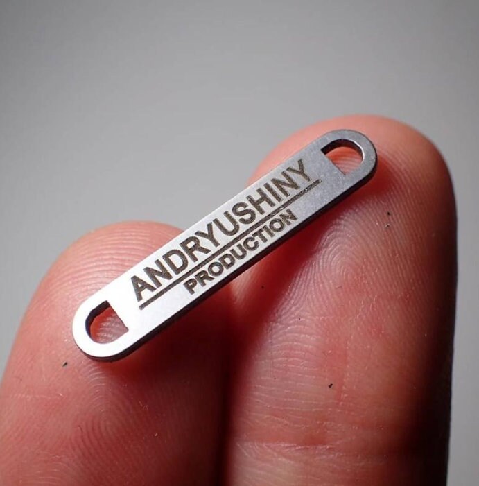 Custom Clothing Metal Tag Personalized Laser Engraved Tag | Etsy