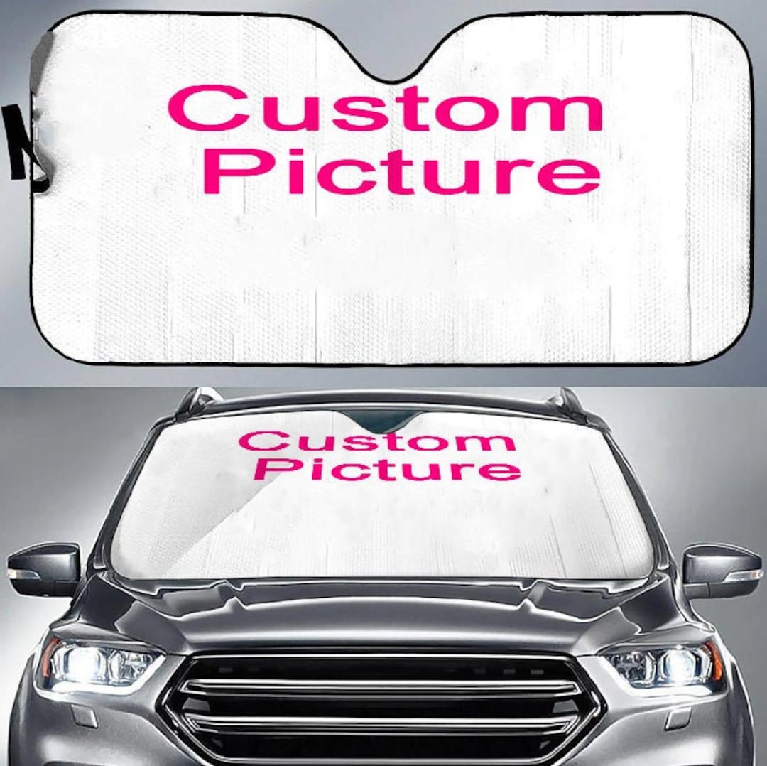 Personalized Windshield Cover Sunshade Custom Car Sun Shade ...