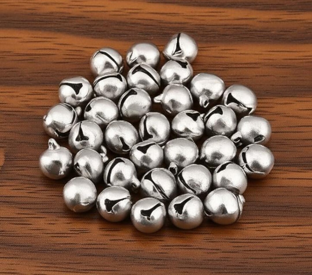 Bells 6mm Silver Steel Jewelry Craft Supply Jewelry Beading Bell Charms ...
