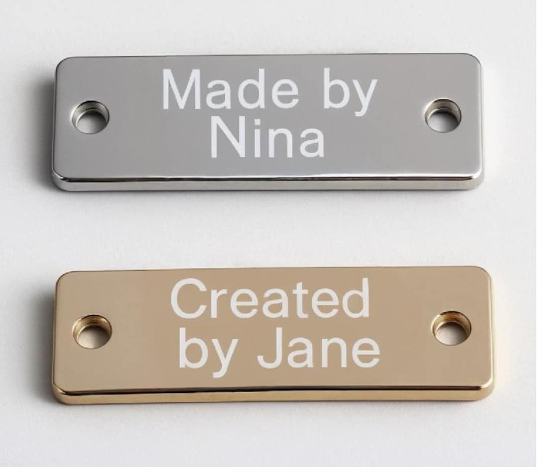 Custom Clothing Metal Tag, Sewing Metal Nameplates, Personalized Laser ...