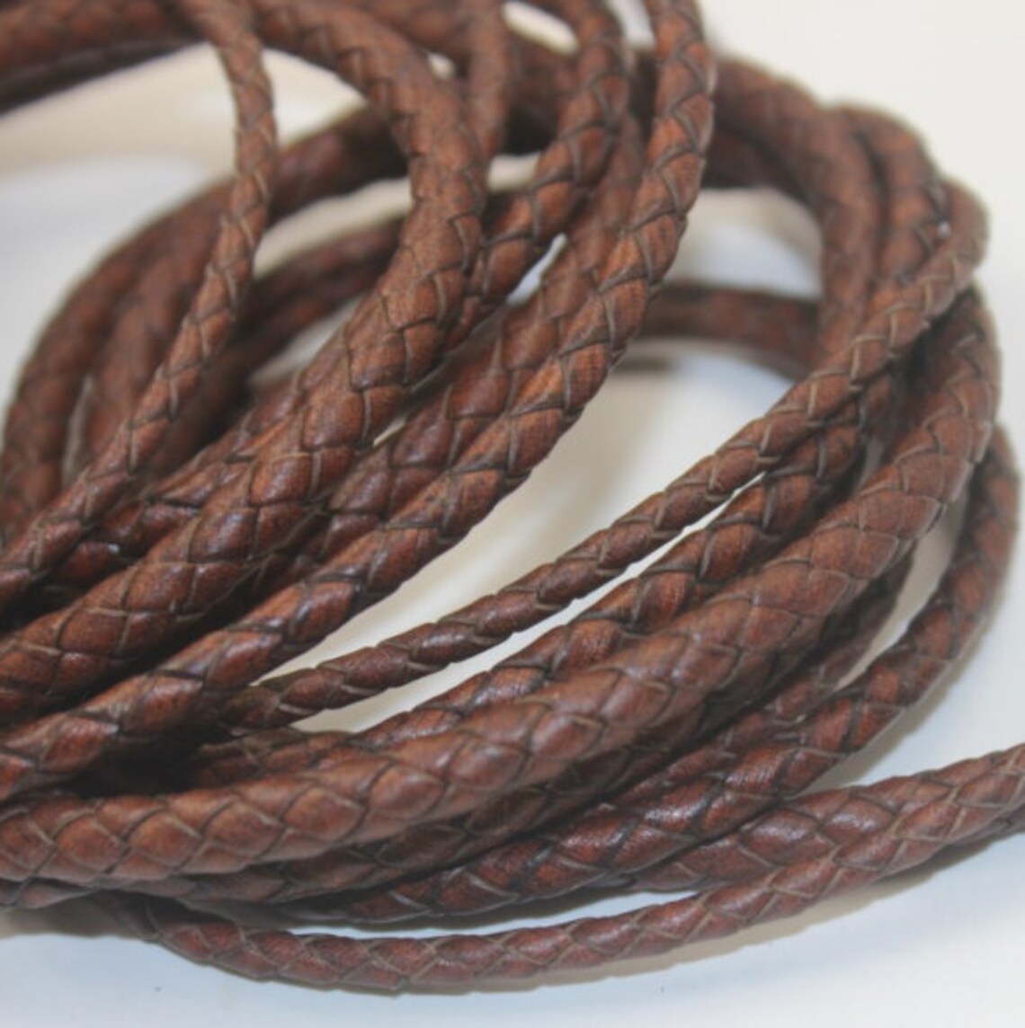 Cowhide Leather Cord 3mm 4mm 5 Mm 1 Meter Bolo Braided - Etsy