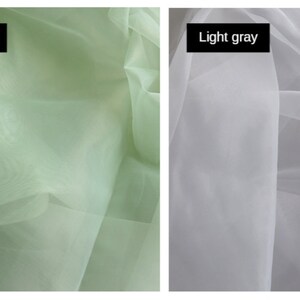 Organza Fabric, Solid Color Organza Fabric, Fabric by the Meter Yard ...