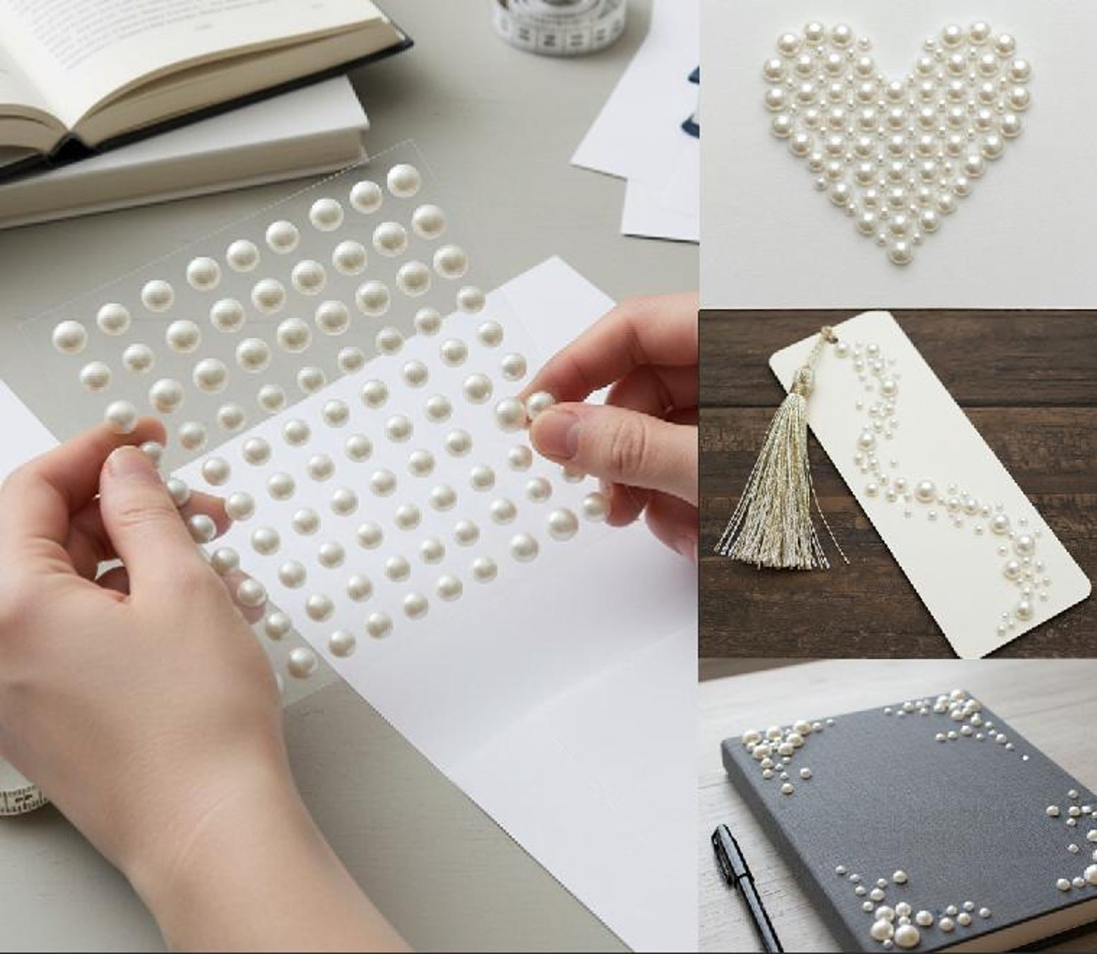 Self Adhesive Pearls | Pearl Stickers | Stick on Pearls | Decorative ...