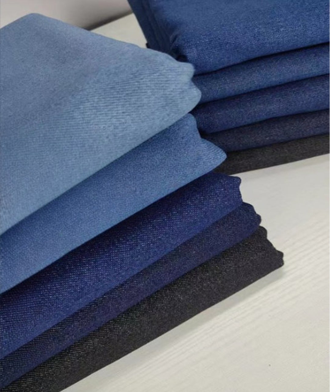 Denim Fabric - Cotton Jean Fabric, Apparel Fabric Blue, Sewing, Heavy ...