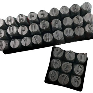 Metal Alphabet Stamp Set Uppercase Letter Number Stamp - Etsy