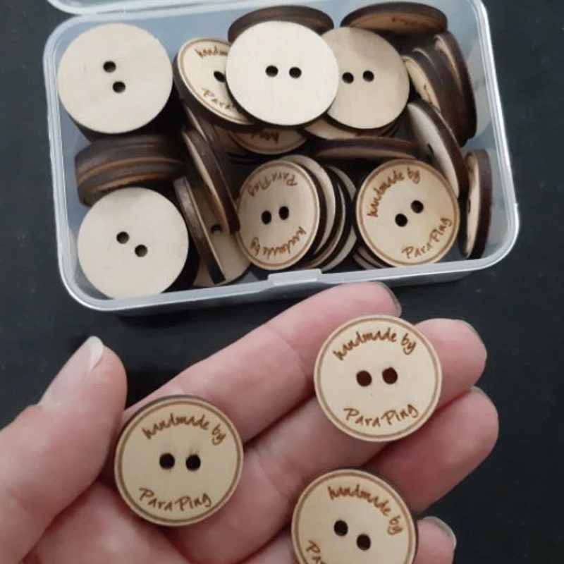 Engraved Wood Button - Etsy