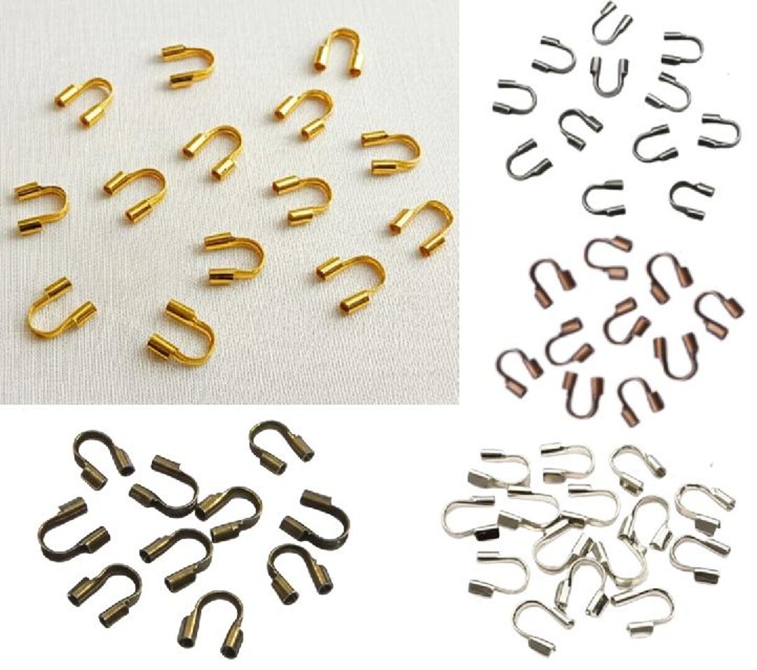 100 Wire Guard Cord Cover Protector Stringing Finding - Gold Silver ...