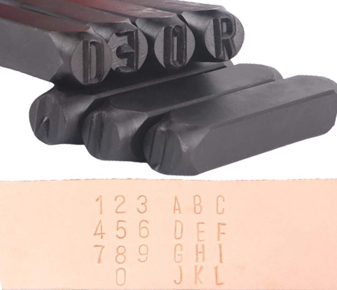 Metal Alphabet Stamp Set - Uppercase Letter Number Stamp - Metal Design ...