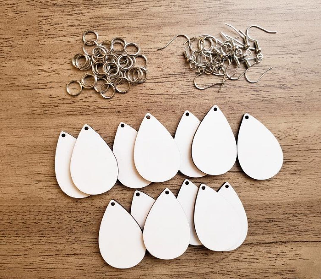 50 Pcs Teardrop Earring Sublimation Blanks , Sublimation Earrings, Drop ...