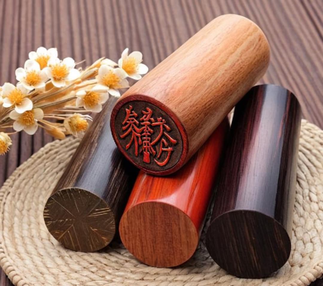 Custom Round Japanese Name Stamp - Japanese Hanko Chop - Chinese Name ...