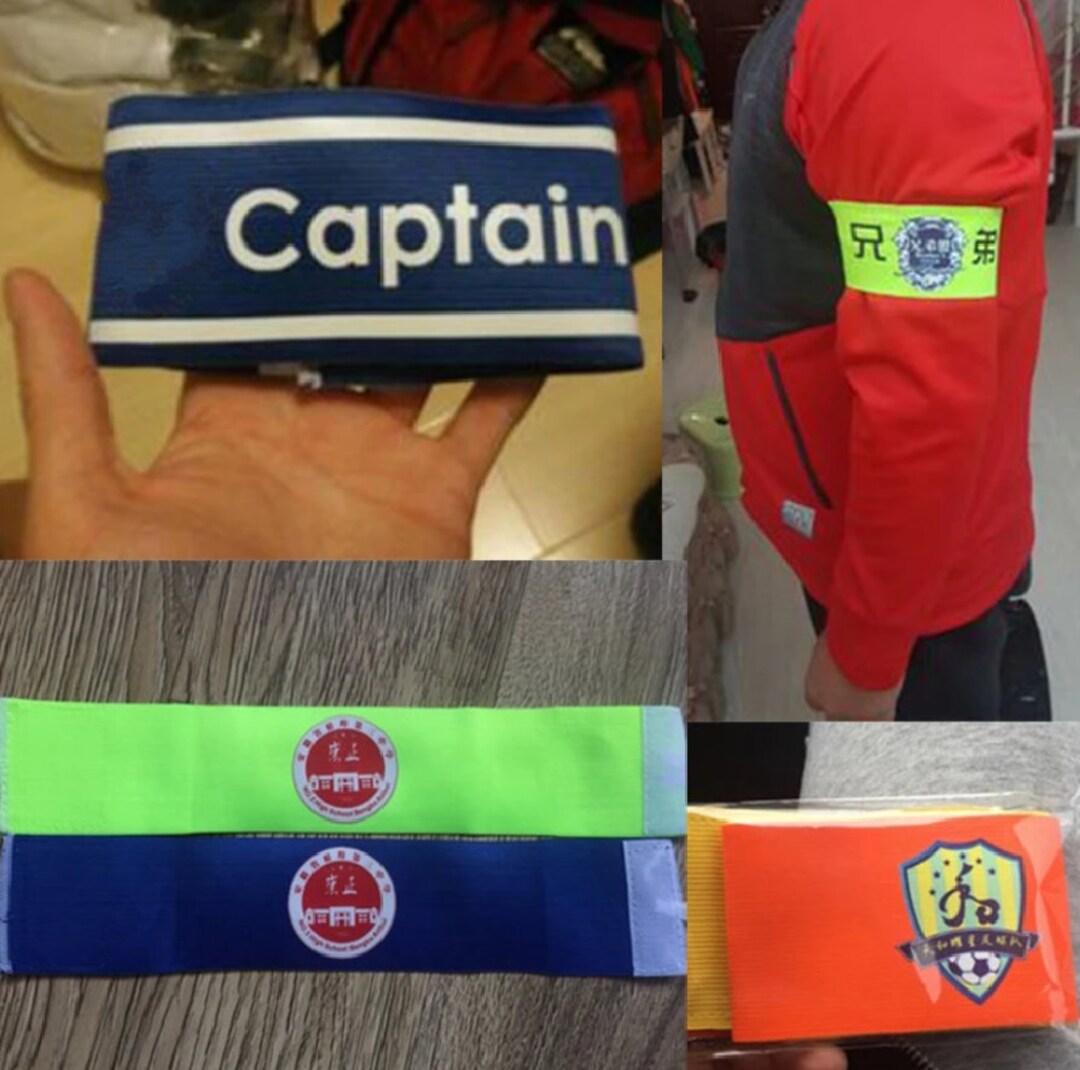 5 Custom Printed Armband Personalised Captain Football Sports Safety ...