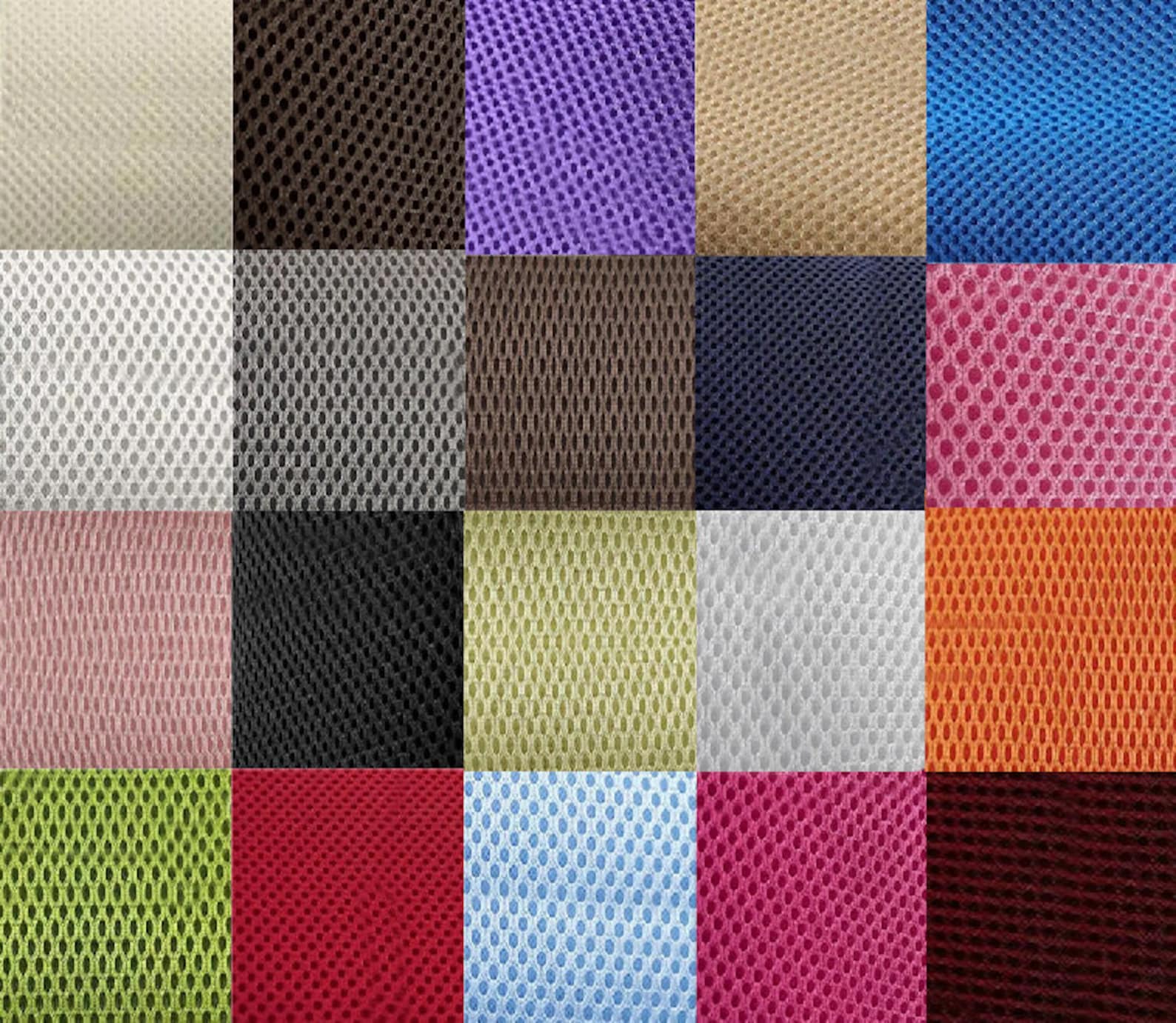 3 Layer Mesh Fabric, Solid Color 3D Mesh Fabric, Fabric by the Yard ...