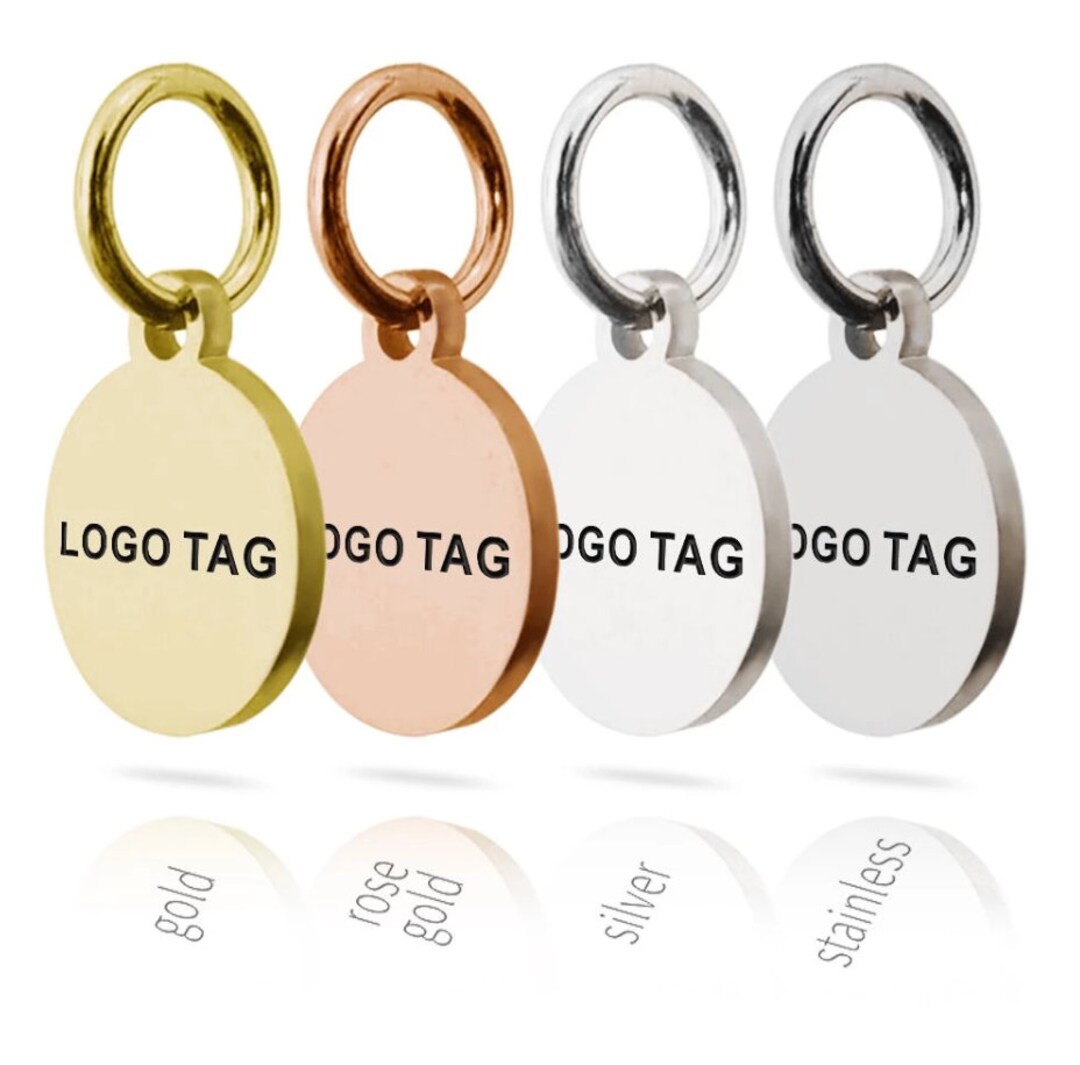 50 Custom Charm, Gold Silver Stainless Steel Personalized Charm, Logo ...
