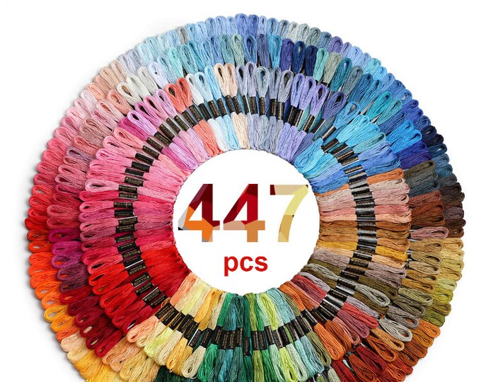 Embroidery Floss Set - 100 Skeins of 8 Meters Each - Embroidery Thread ...