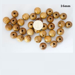Wood Bead - Individual Wooden Beads - Jewelry Supplies for Necklace ...