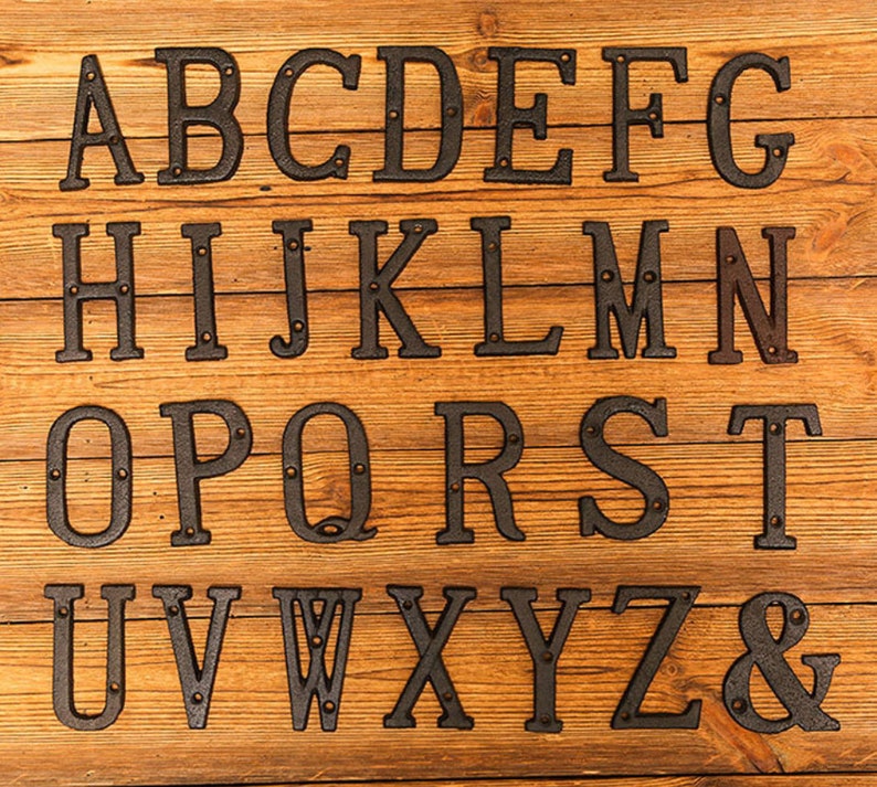 Black Metal Letters Modern House Numbers Metal Numbers - Etsy