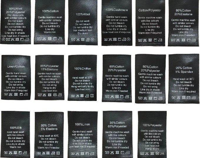 WOOL Care Labels - Etsy