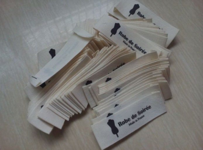 1000 Custom Clothing Labels Cream Beige Fabric Sew in Sew on - Etsy
