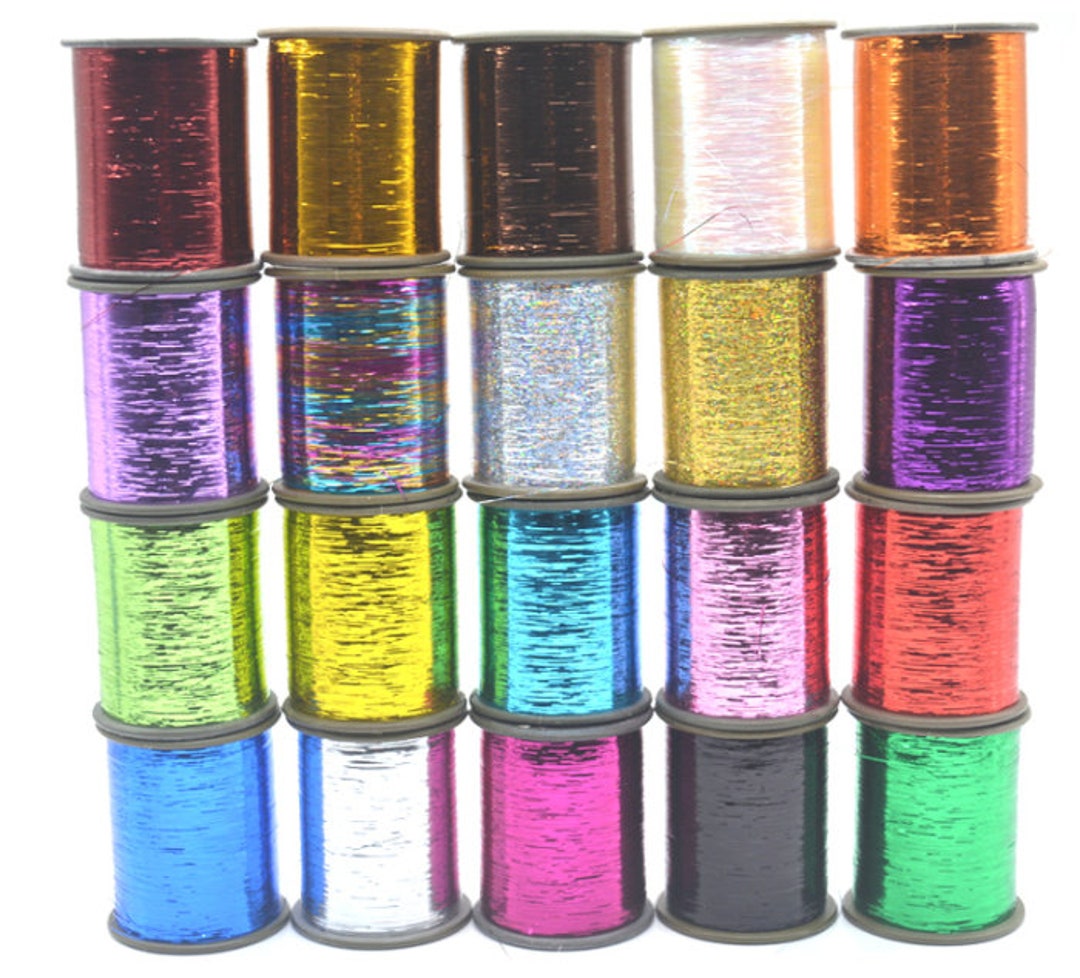 Metallic Sewing Thread - Glitter Sewing Thread - Gold Silver Rainbow ...