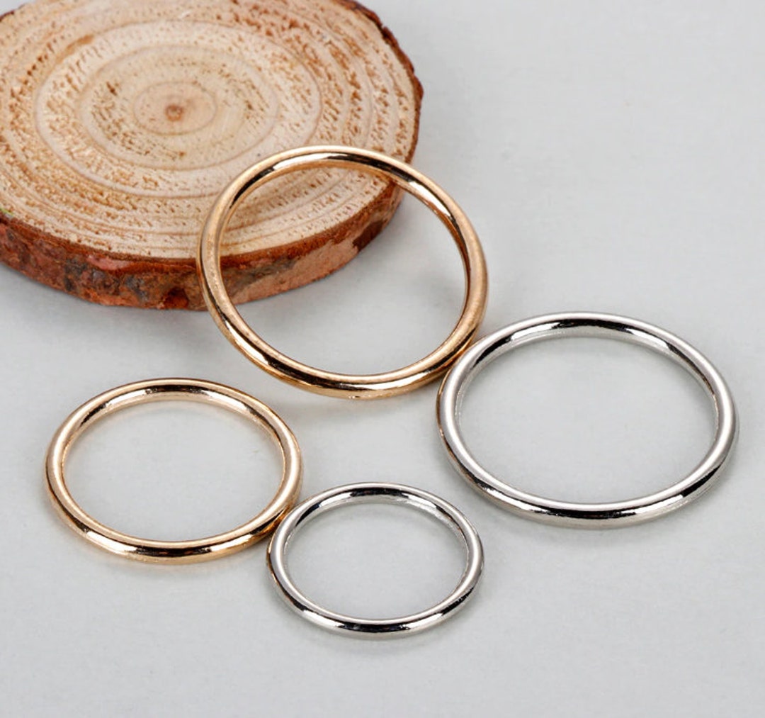 Metal O-rings - Welded Metal Loops – Round Formed Rings – Gold Silver ...