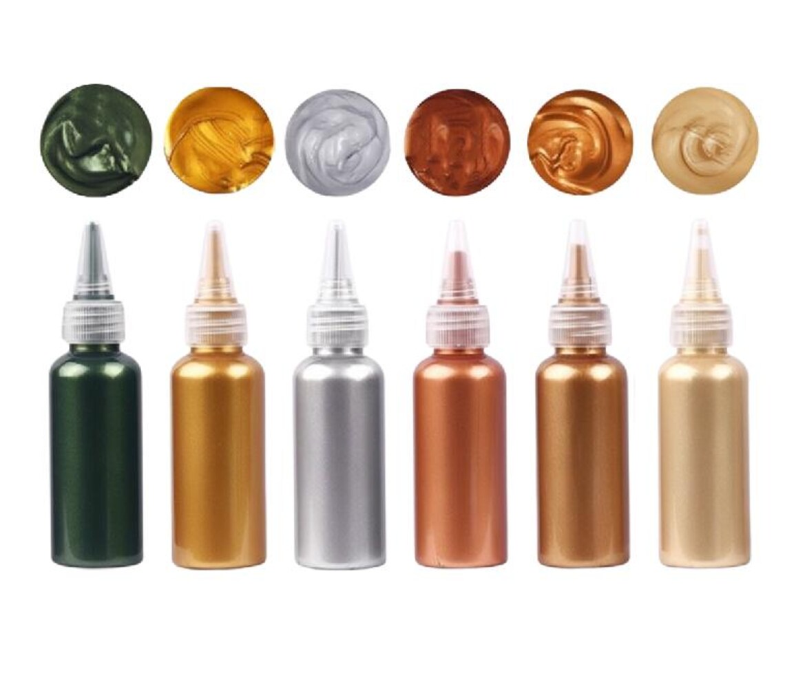 Metallic Paint - Metallic Acrylic Paint - Gold Silver Green Red ...
