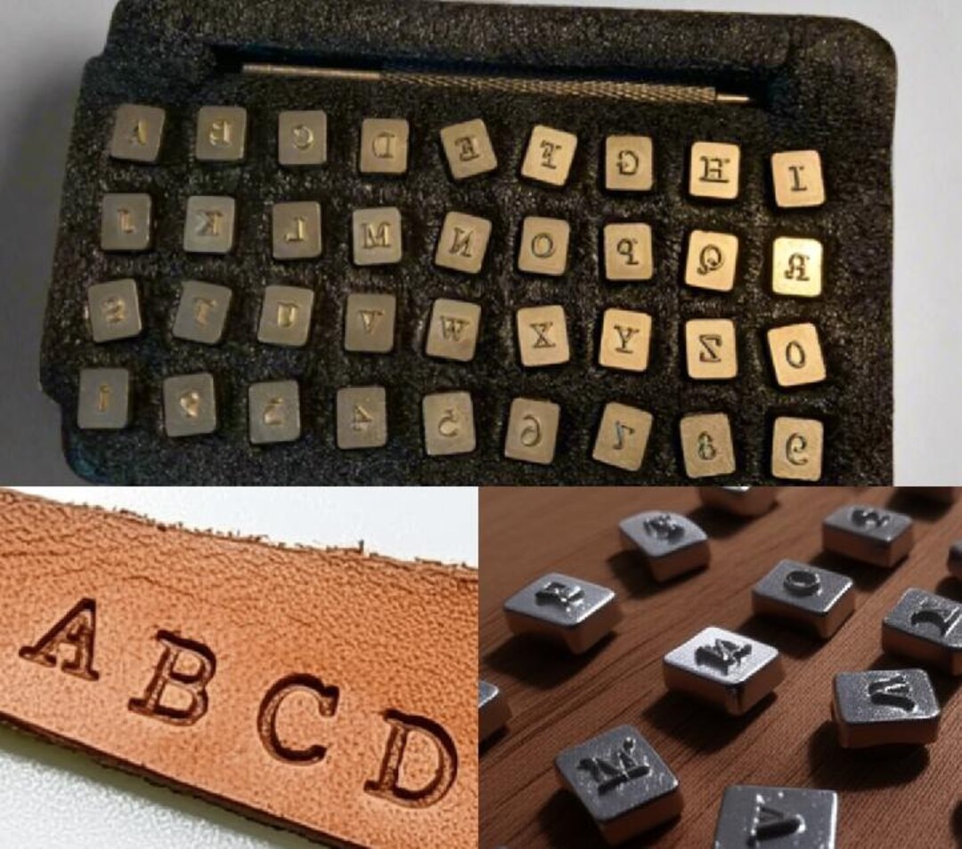 37 Pcs Number Letter Stamp Punch Set Leather Craft Imprinted Metal ...