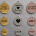 50 Custom Charm, Stainless Steel, Personalized Pendant, Logo Round ...