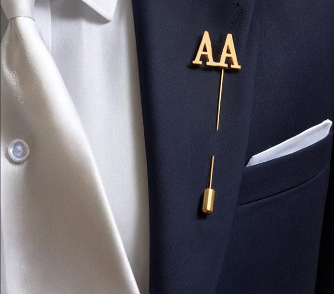 Custom Name Lapel Pins, Personalized Initial Lapel Pin Jewelry ...
