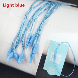 100 Cotton Hang Tag Strings, Rope Fasteners, Snap Cord, Cord Clasp ...
