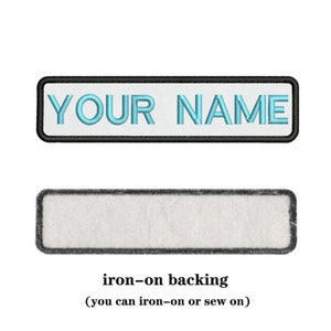Personalized Name Patch Custom Embroidered Rectangle Name Patch Sew on ...