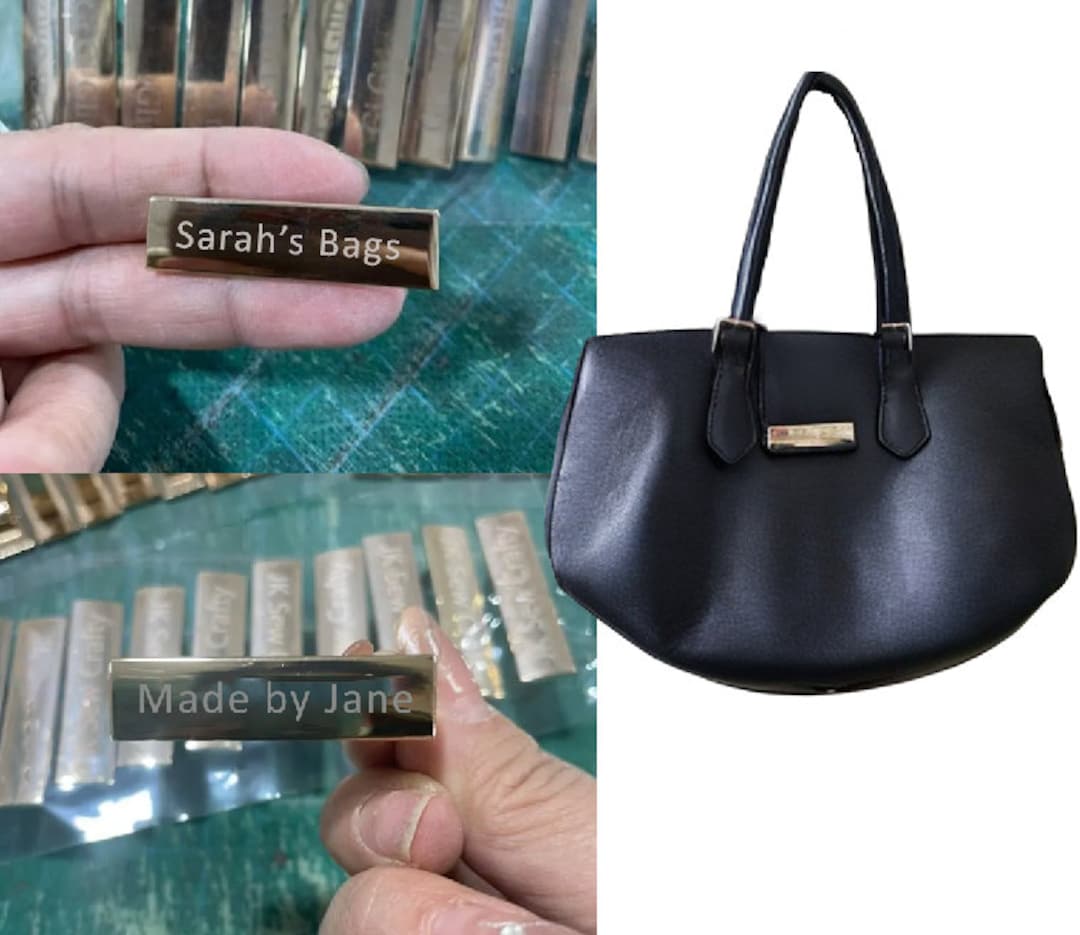 50 Pcs Custom Purse Bag Label, Personalized Laser Engraved Logo for ...