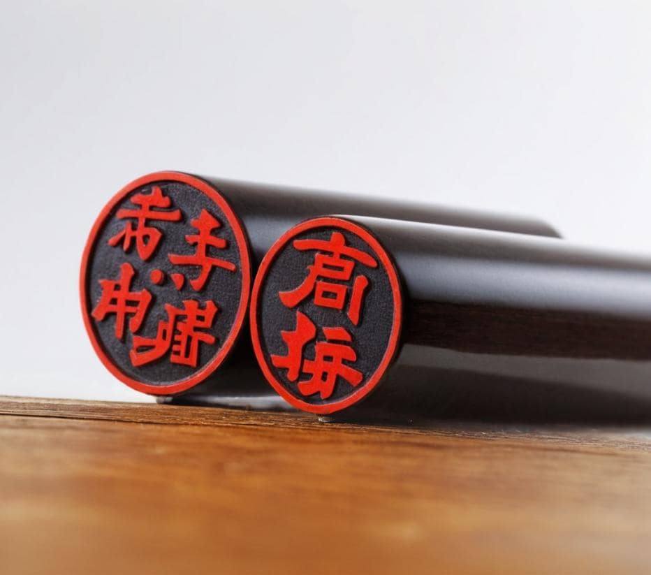 Custom Round Japanese Hanko Chop - Black Japanese Name Stamp - Chinese ...