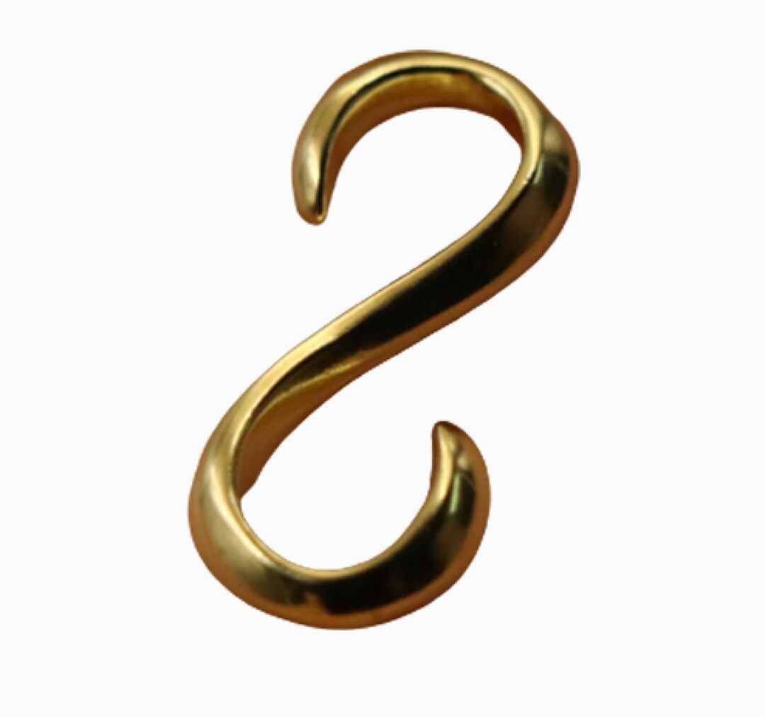 Gold S-hook Clasp - Jewelry Making Supplies - Chain Findings - Simple ...