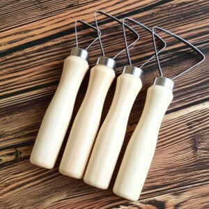 10 Pcs Wood Loop Tools for Pottery - Ceramics Clay Trimming Tools With ...